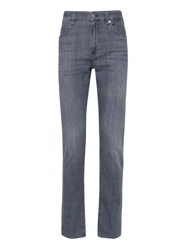 Hugo Boss Mid-rise Slim-fit Jeans - Grey