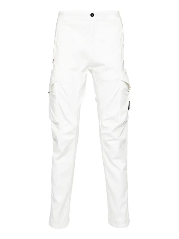 C.P. COMPANY Tapered Leg Cargo Trousers - White