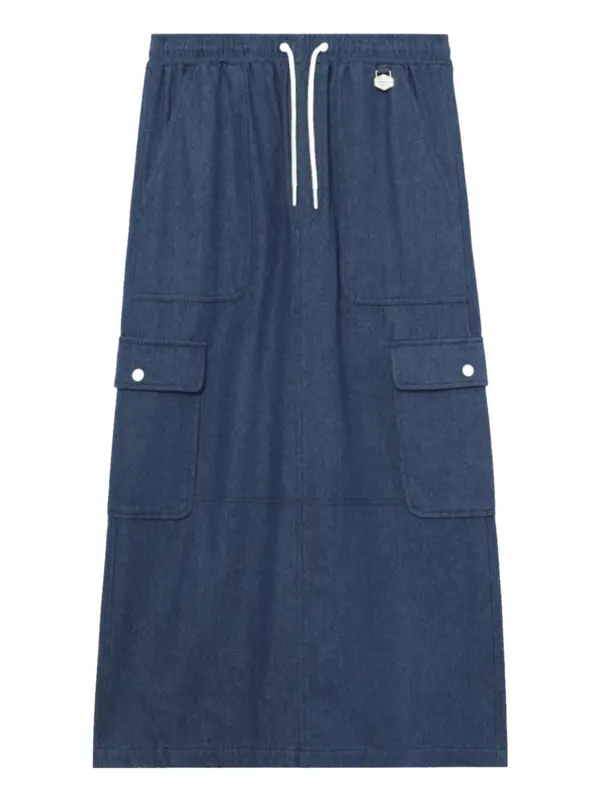 CHOCOOLATE Denim Midi Skirt - Blue