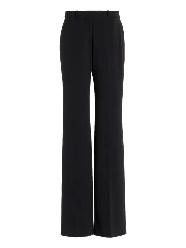 DEL CORE Slim Wool-blend Cigarette Pants - Black