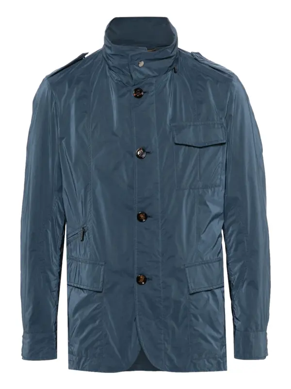 MOORER Lightweight Hooded Jacket - Blue