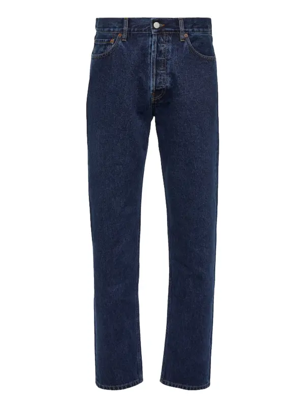 Thom Sweeney Mid-rise Straight Jeans - Blue