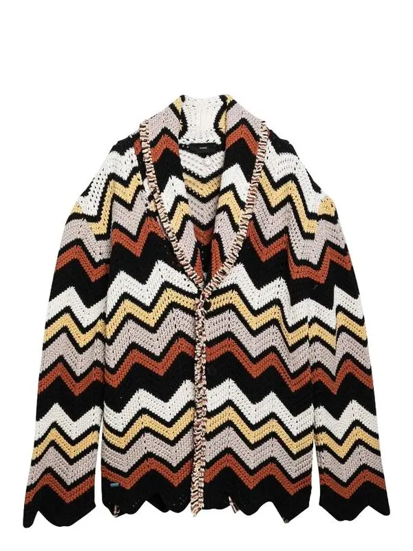 Alanui Crochet Zig Zag Cardigan - Multicolor