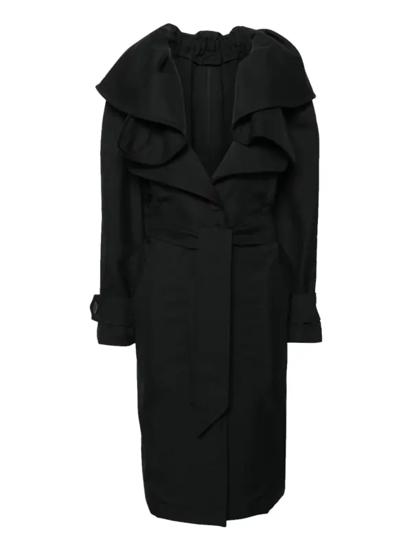 Viktor & Rolf Belted Gabardine Trench Coat - Black