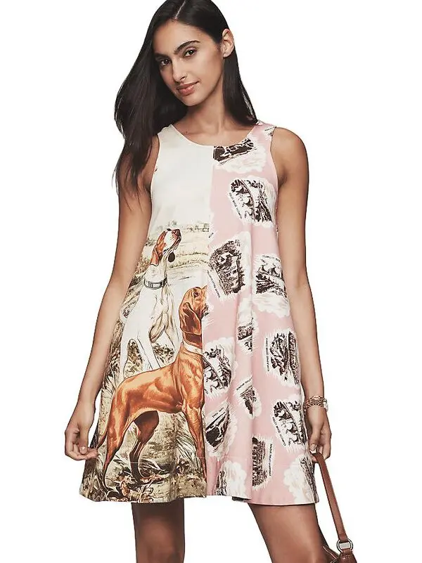 Maeve Keiko Mini Dress - Ivory Pattern