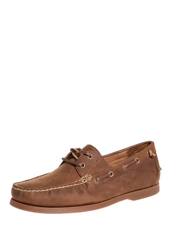 Ralph Lauren Merton Leather Boat Shoe - Deep Saddle