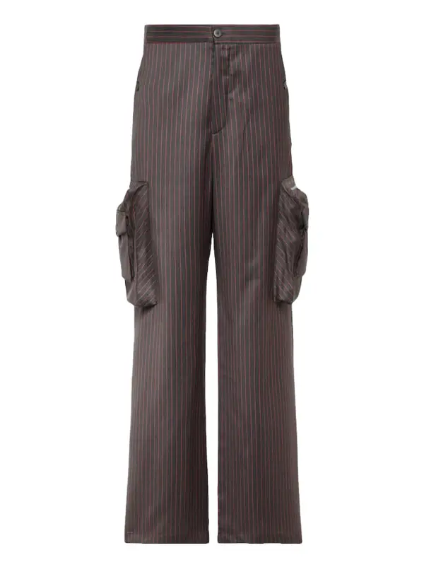 WINNIE N.Y.C Gabriel Wool-blend Cargo Pants - Grey
