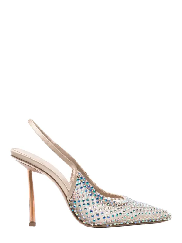 LE SILLA 100mm Gilda Crystal-embellished Pumps - Gold