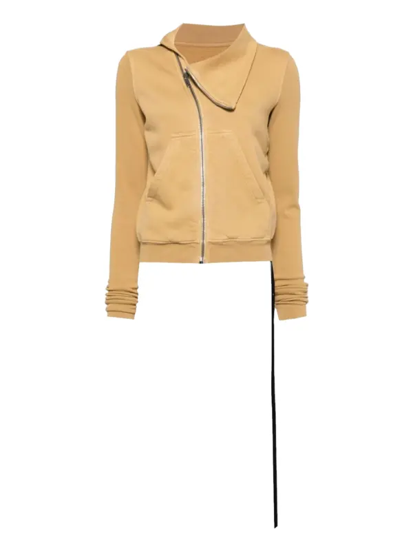 Rick Owens Zip-up Cotton Sweatshirt - Yellow