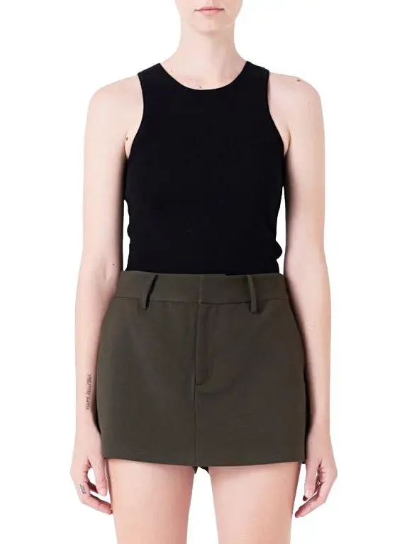 GREY LAB Racerback Rib Tank - Black