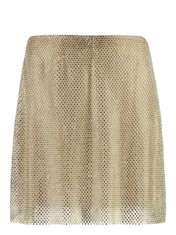 Philosophy Di Lorenzo Serafini Rhinestone Mini-skirt - Gold