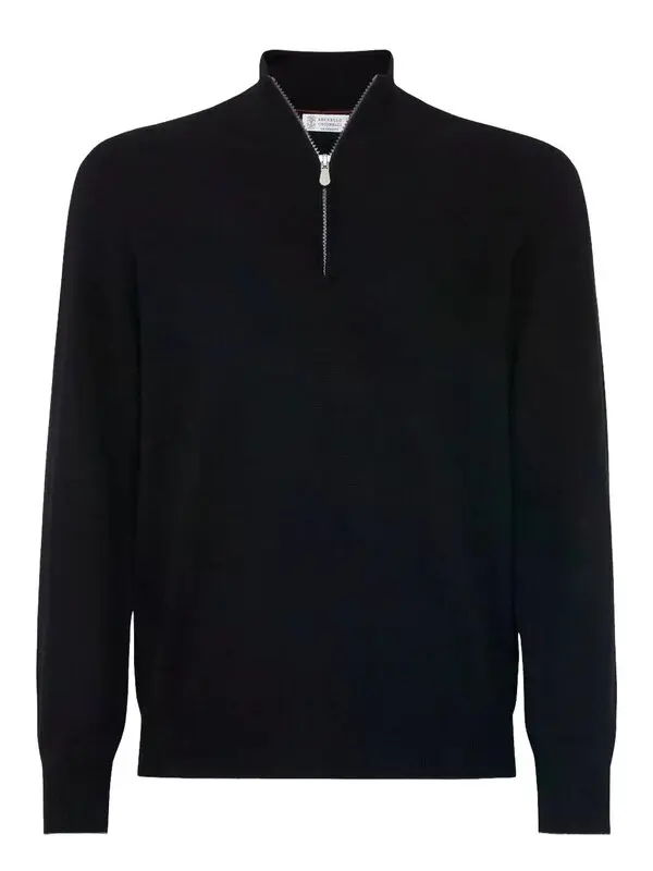 Brunello Cucinelli Long-sleeve Cashmere Jumper - Black