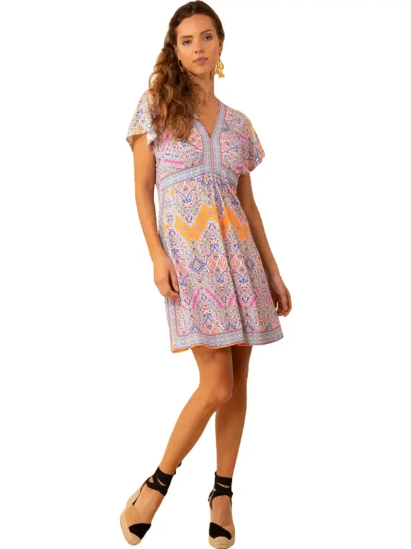 Hale Bob Elise Jersey Dress - Orange