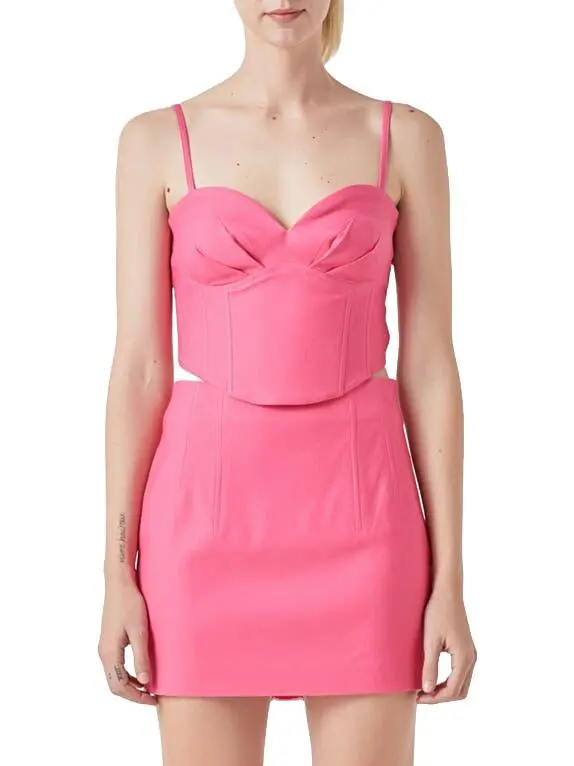 GREY LAB Sweetheart Corset Camisole - Pink