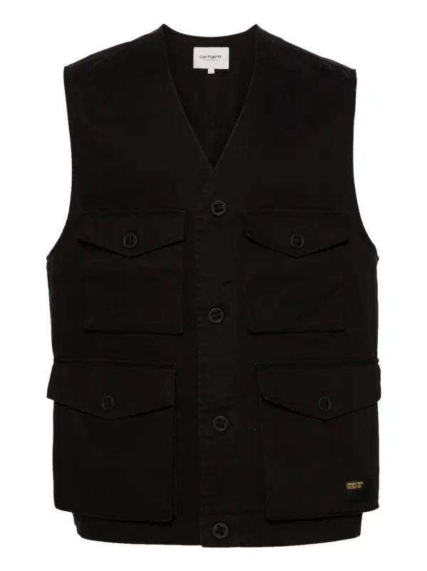 Carhartt Work In Progress Unity Logo-patch Cotton Gilet - Black