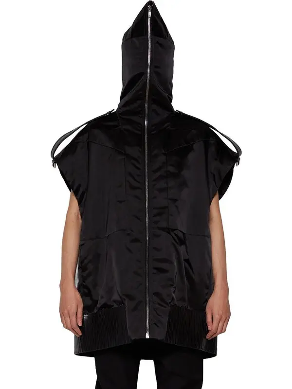 Rick Owens Lido Sleeveless Hoodie - Black