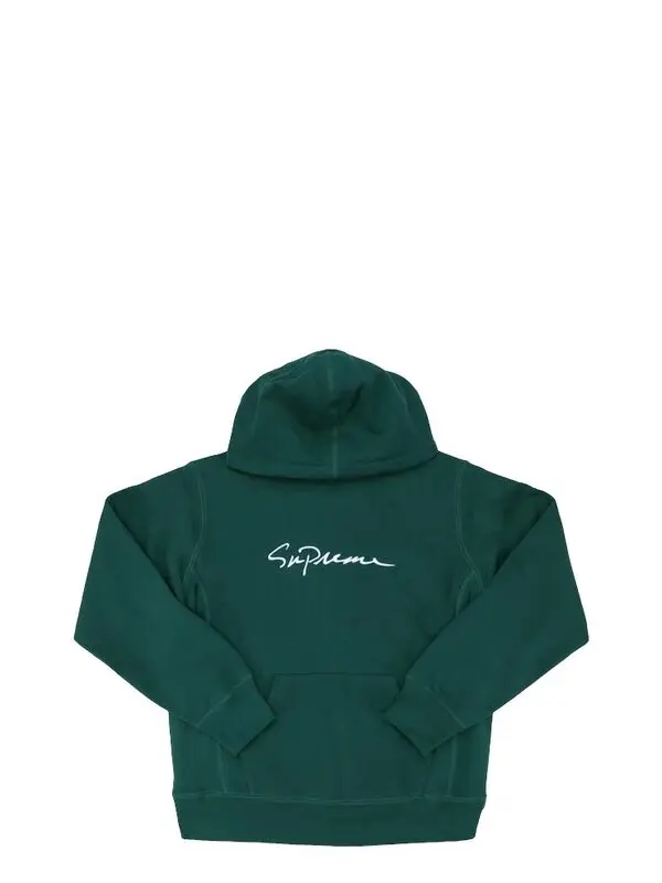 Supreme Classic Script Hooded Sweatshirt - Dark Green