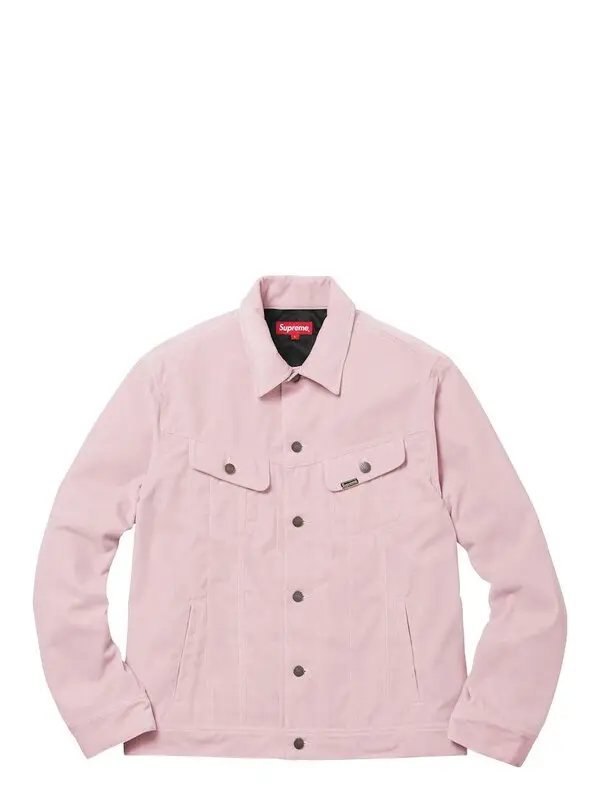 Supreme Velvet Trucker Jacket - Dusty Pink