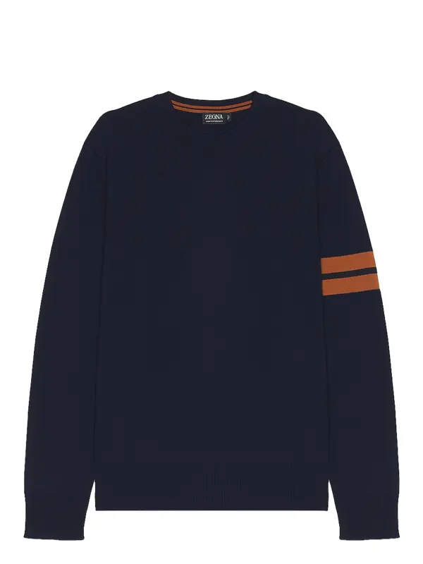 Zegna High Performance Crewneck Sweater - Navy