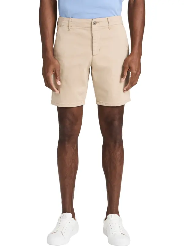 Paige Phillips Stretch Sateen Shorts - Khaki