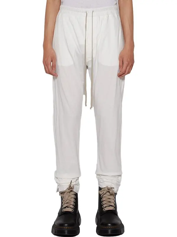 Rick Owens Berlin Drawstring Full Length Pants - White