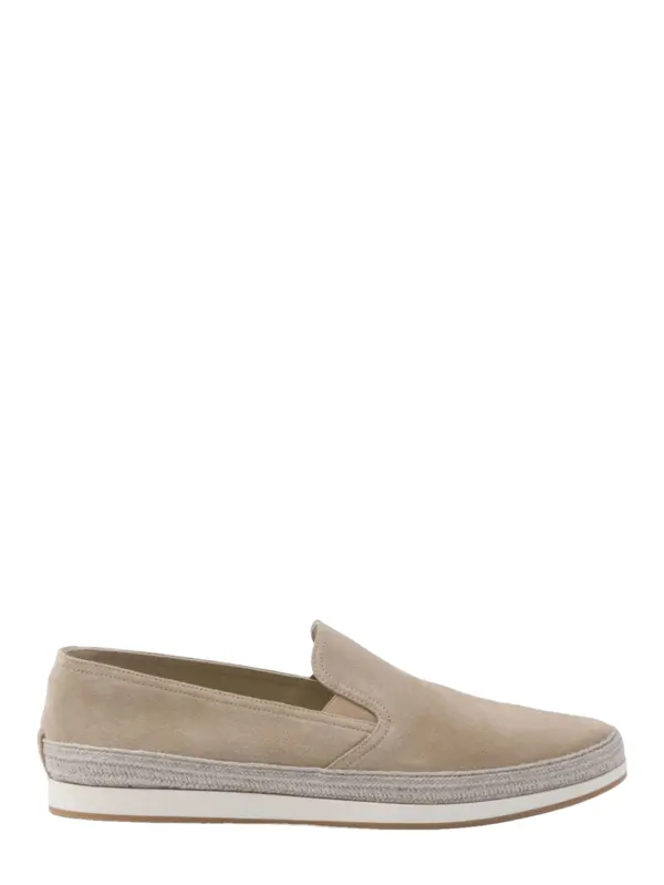 Prada Suede Slip-on Espadrilles - Neutrals