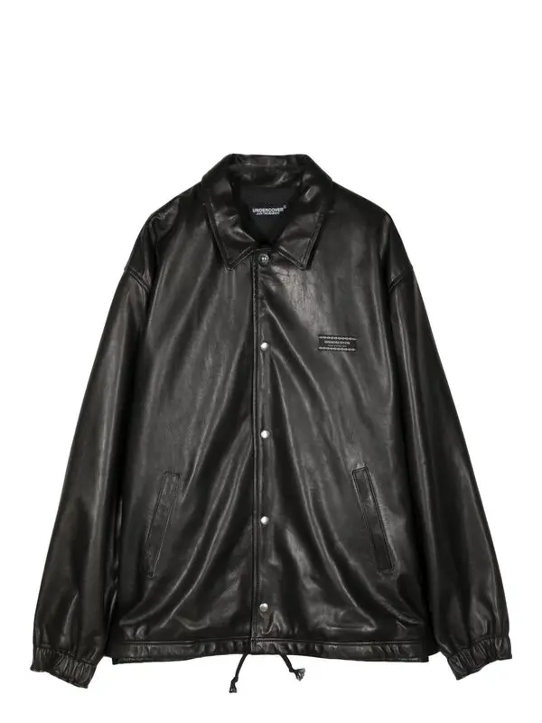 UNDERCOVERISM Logo-appliqué Leather Jacket - Black