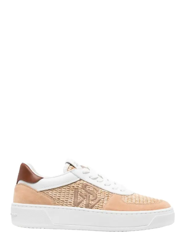 STUART WEITZMAN Courtside Raffia Sneakers - Neutrals