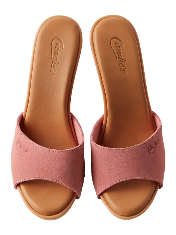 CANDIE'S Leather Clogs With Stiletto Heel - Rose