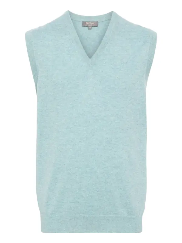 N.peal Westminster Sleeveless Jumper - Blue