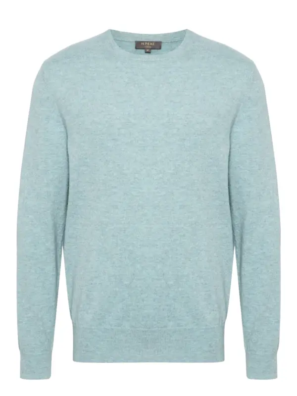 N.peal Oxford Organic-cotton Jumper - Blue