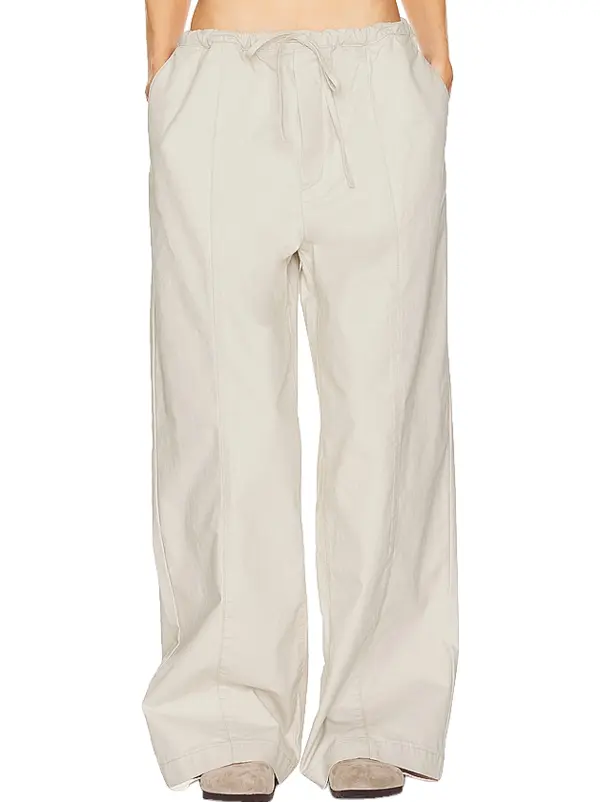 HELSA Workwear Drawcord Pants - Ecru