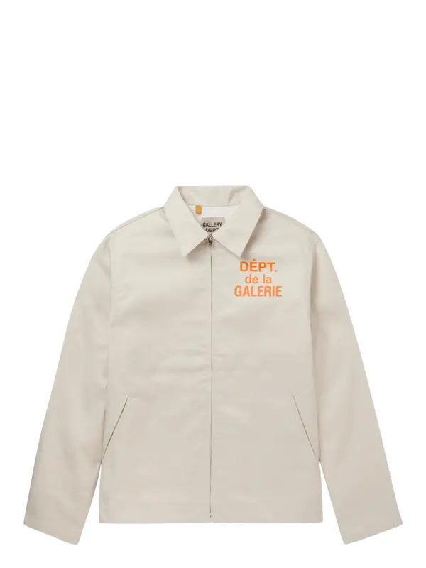 GALLERY DEPT. Montecito Logo-print Cotton-twill Jacket - Neutrals