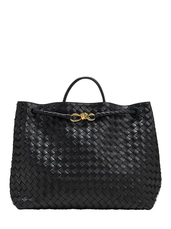 Bottega Veneta Large Andiamo Shoulder Bag - Black