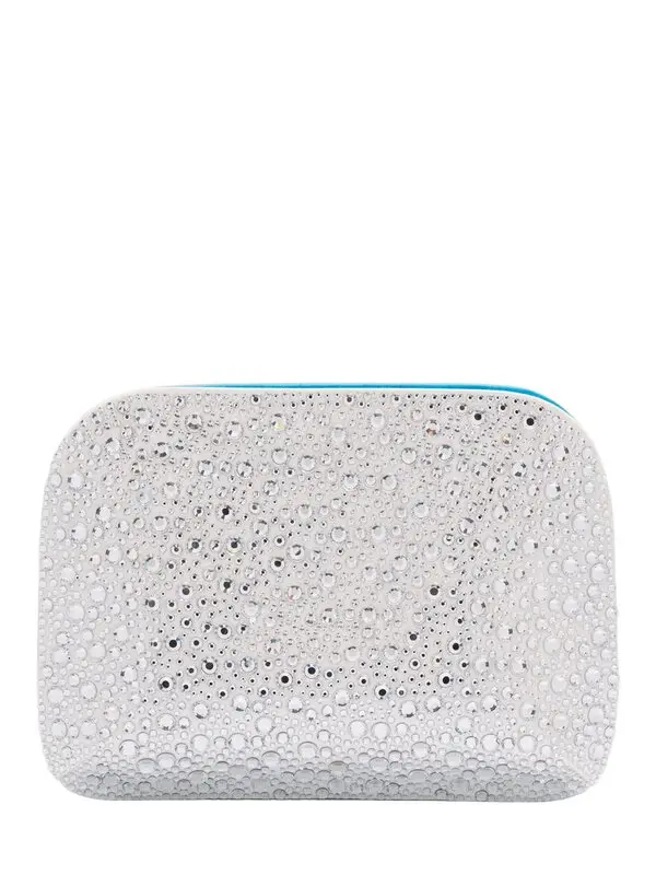 Giorgio Armani Crystal-embellished Clutch - Silver