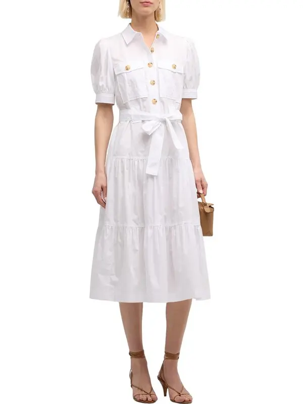 Derek Lam 10 Crosby Buffy Utility Midi Dress - White