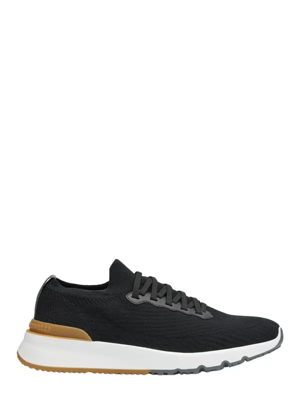 Brunello Cucinelli Knit Runner Sneakers - Black
