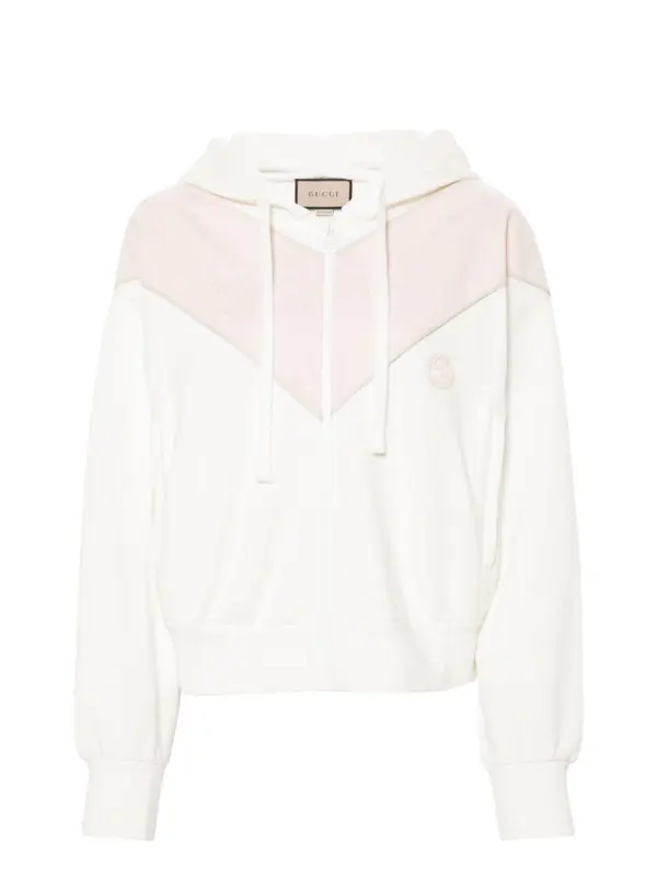 Gucci Interlocking G-patch Cotton Sweatshirt - Neutrals