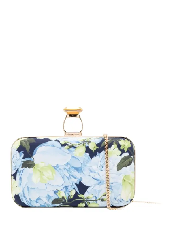 Sachin & Babi Garden Club-print Clutch Bag - Blue