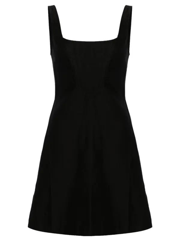 Stella McCartney Square-neck Corset-style Minidress - Black