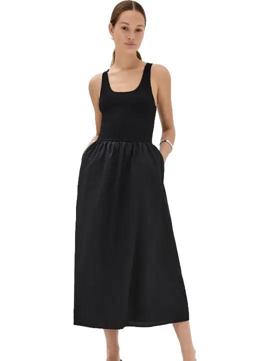 PISTOLA Faye Midi Dress - Noir