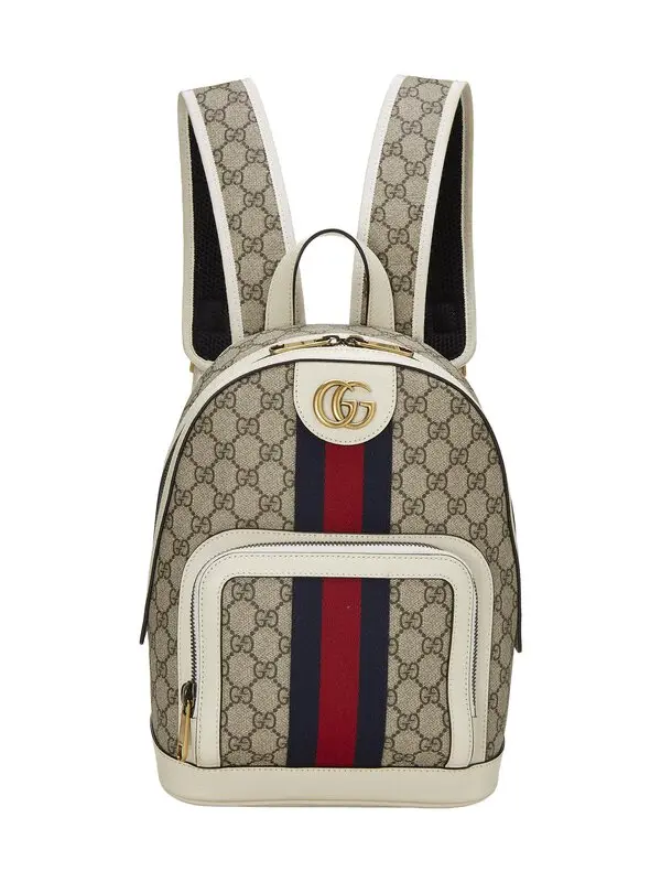 Gucci Original Gg Supreme Canvas Ophidia Backpack - Beige