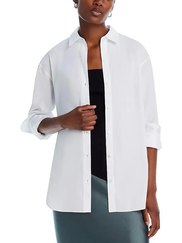 Theory Boyfriend High-low Shirt - White