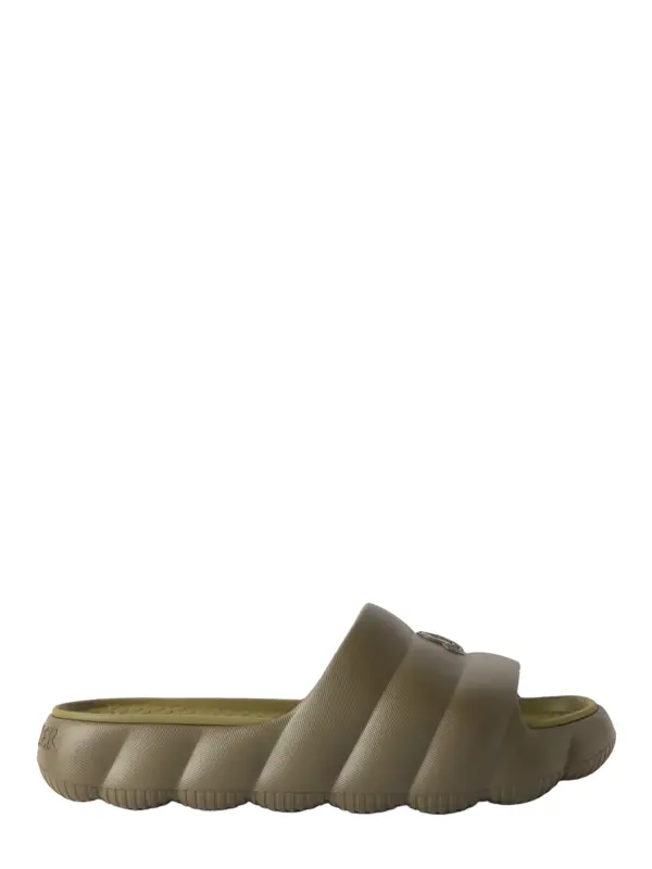 Moncler Lilo Rubber Slides - Green