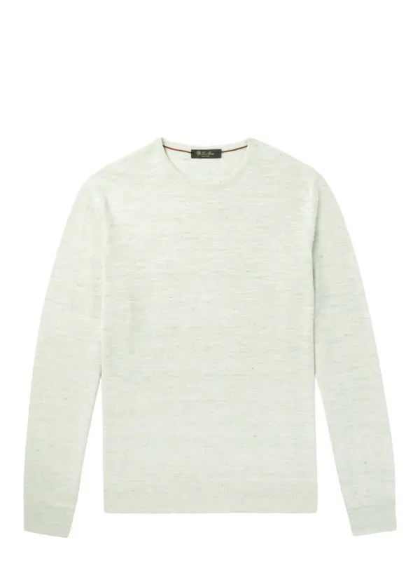Loro Piana Linen And Silk-blend Sweater - Green