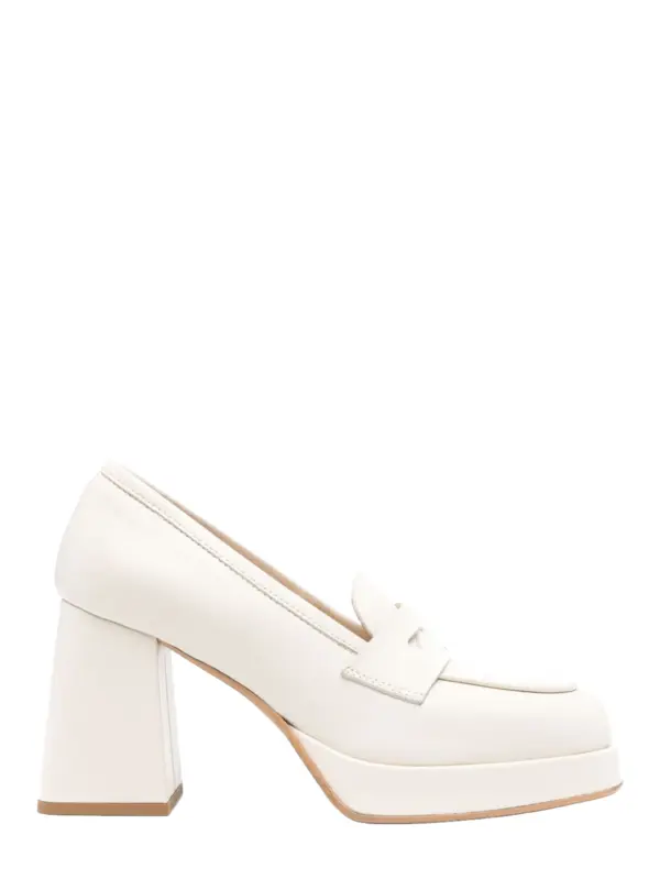 VAMSKO 90mm Greta Leather Pumps - Neutrals