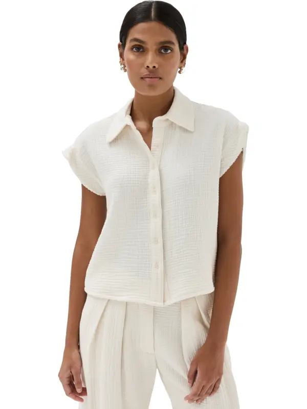 Sablyn Caleb Gauze Top - Gardenia