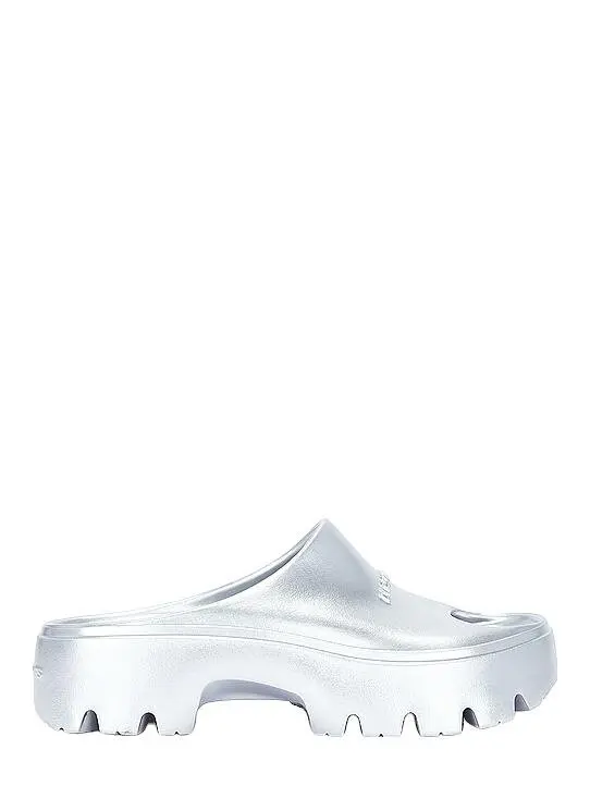 All Saints Eclipse Flatform Slides - Metallic Silver