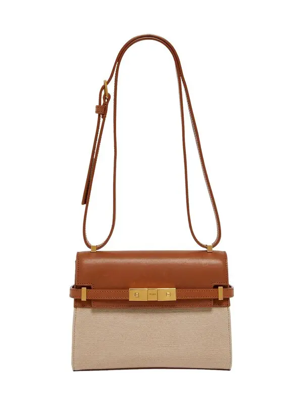 Saint Laurent Manhattan Mini Shoulder Bag - Desert/dust Brick