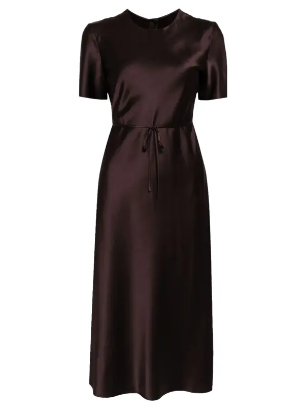 JNBY Satin-finish Midi Dress - Red
